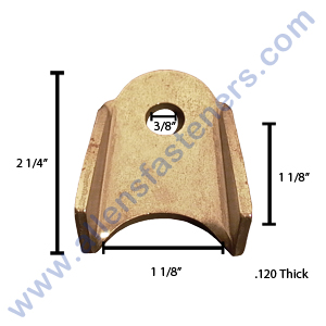 TUBE TAB WITH 3/8 HOLE