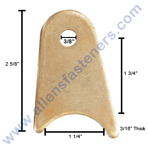 TUBE TAB WITH 3/8 HOLE