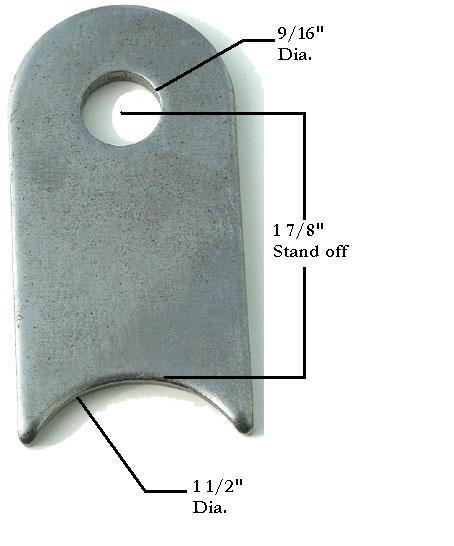 TUBE TAB WITH 1/2 HOLE