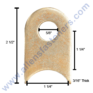 TUBE TAB WITH 5/8 HOLE